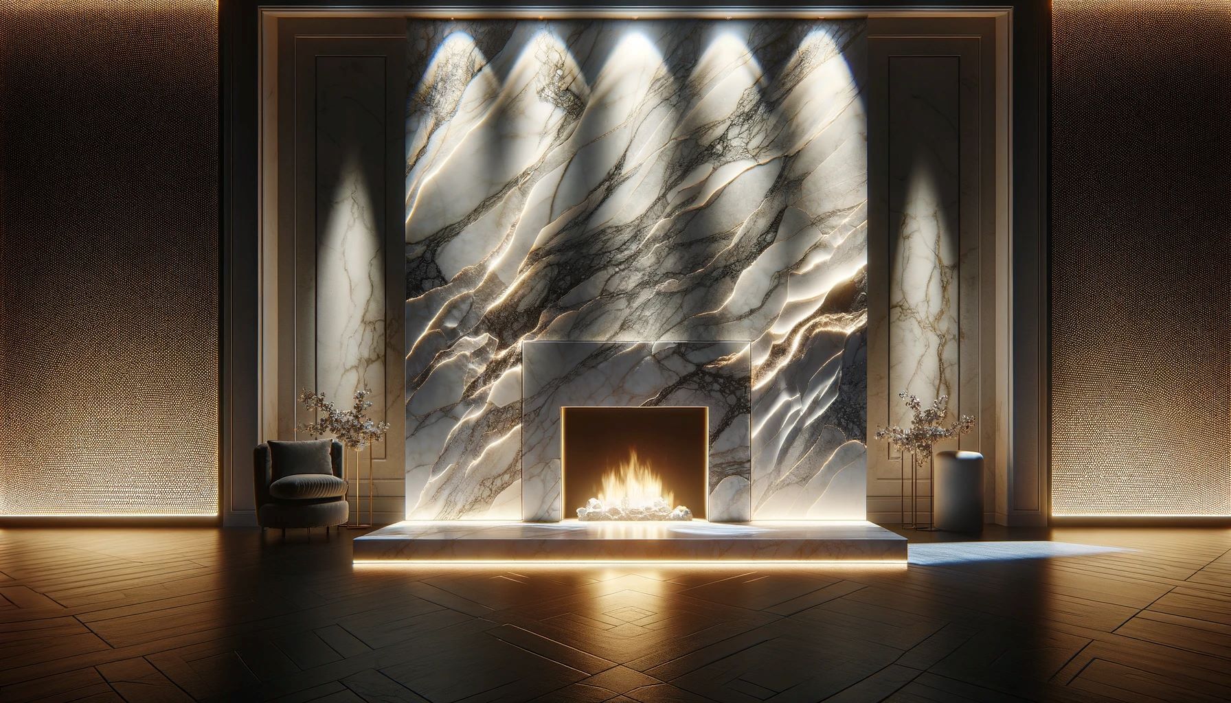How To Design Interior Decor With Marble Fireplace: 25 Ideas - GWS ...