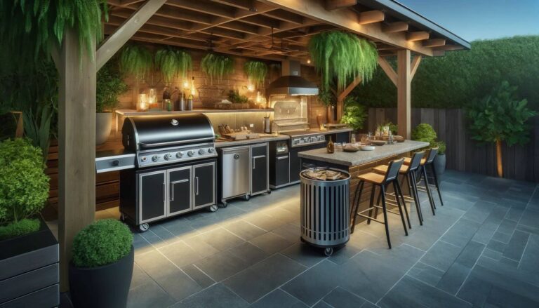 To Create a Paradise: 35 Backyard Covered Outdoor Kitchen Ideas