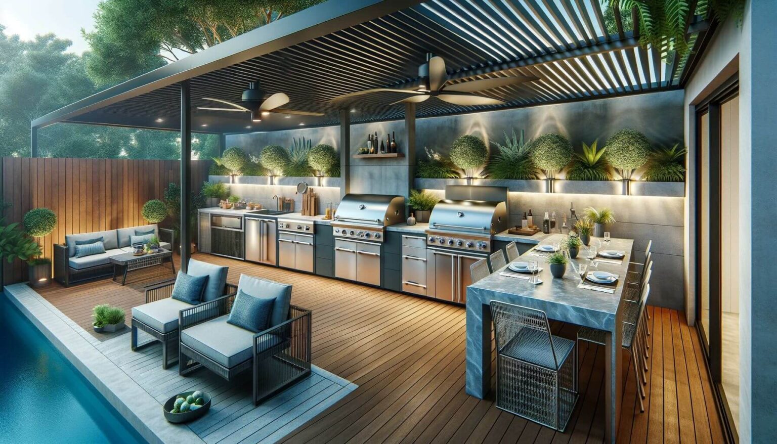 To Create a Paradise: 35 Backyard Covered Outdoor Kitchen Ideas