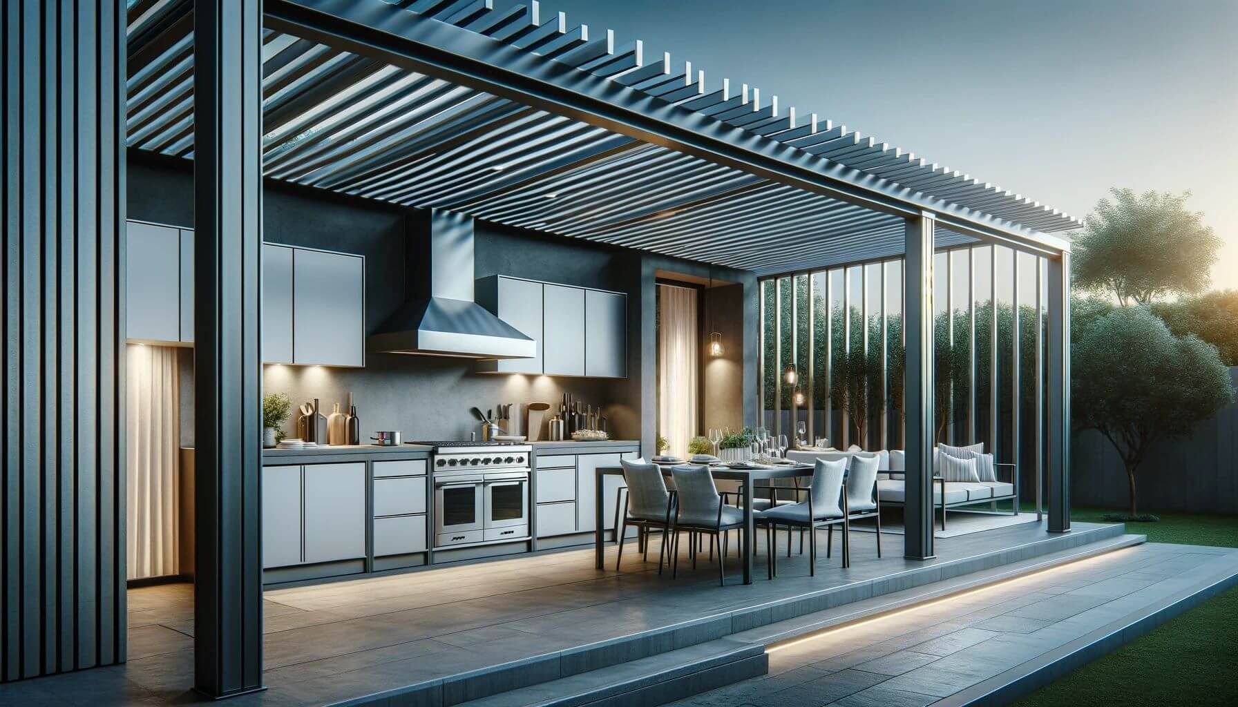 To Create a Paradise: 35 Backyard Covered Outdoor Kitchen Ideas