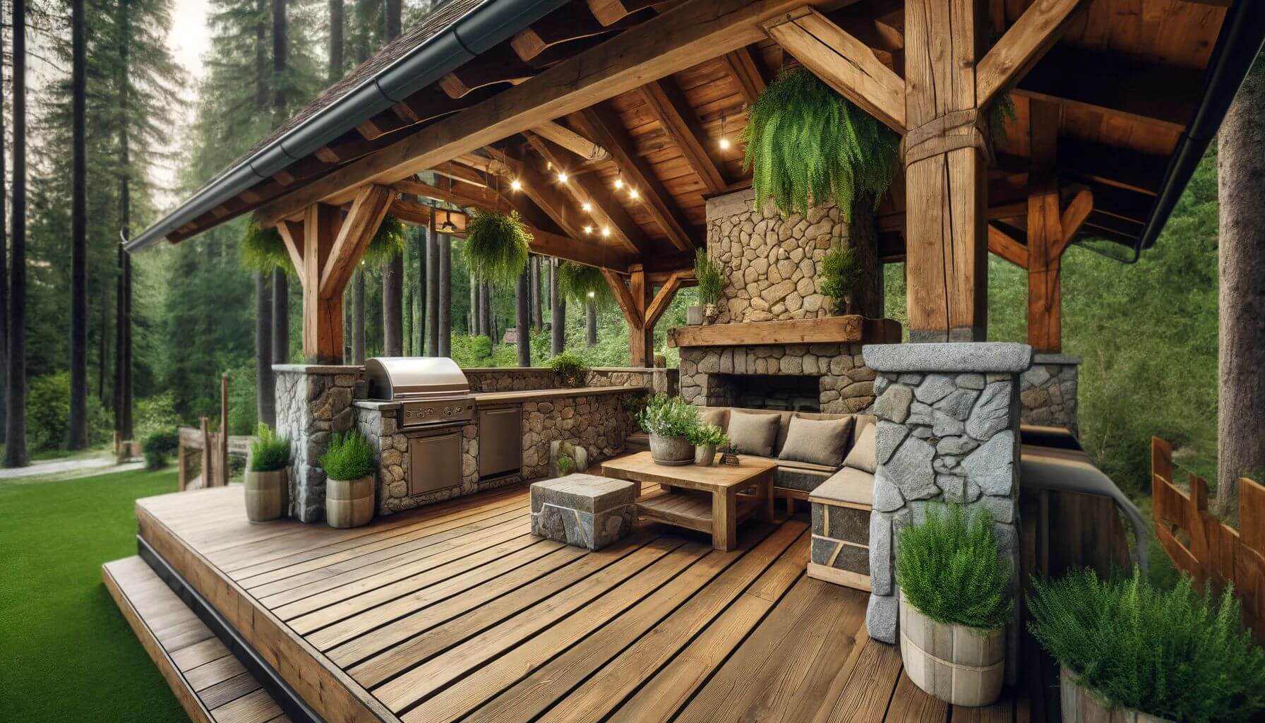 To Create a Paradise: 35 Backyard Covered Outdoor Kitchen Ideas