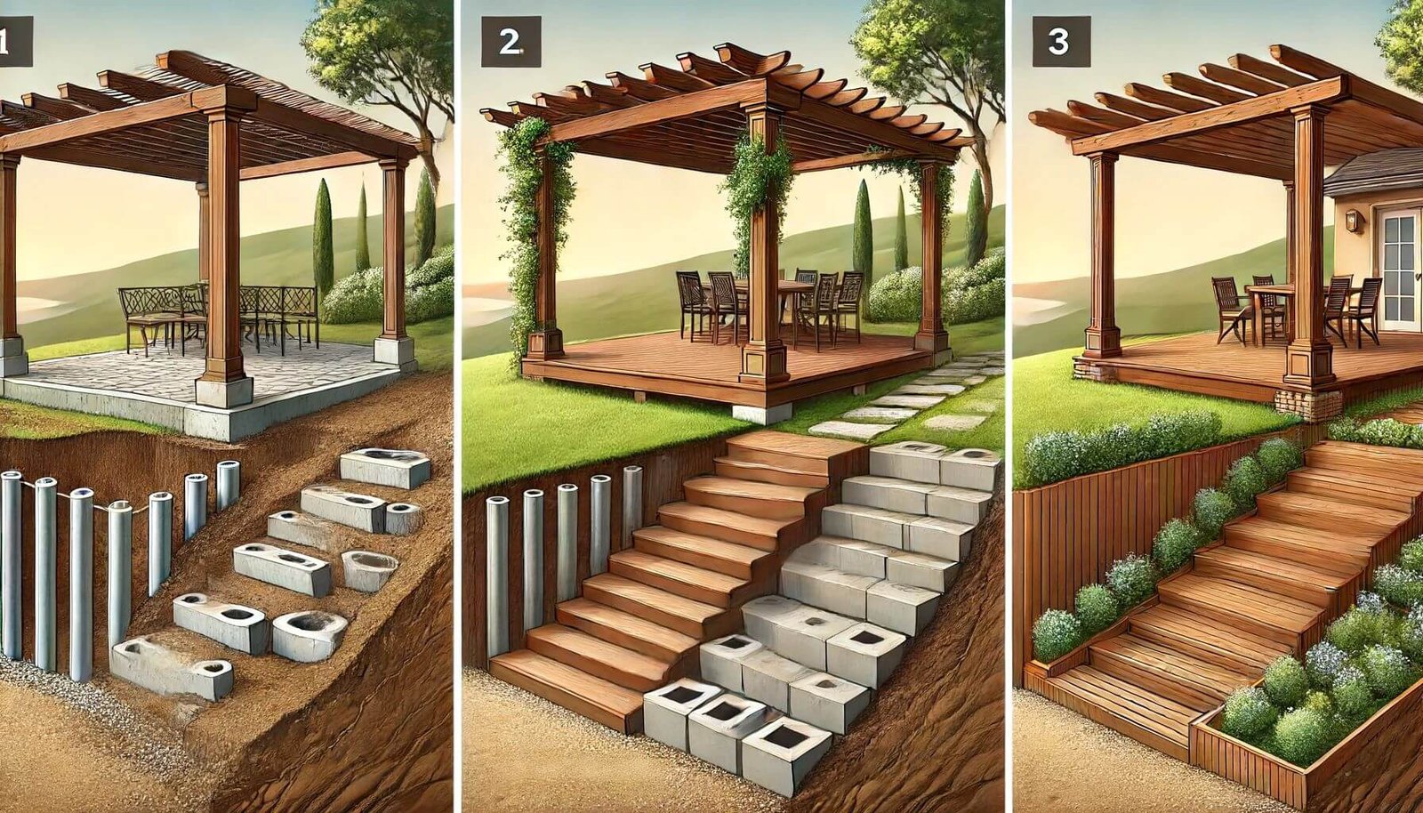 How to Transform Outdoor with Pergola Design for Sloped Yards