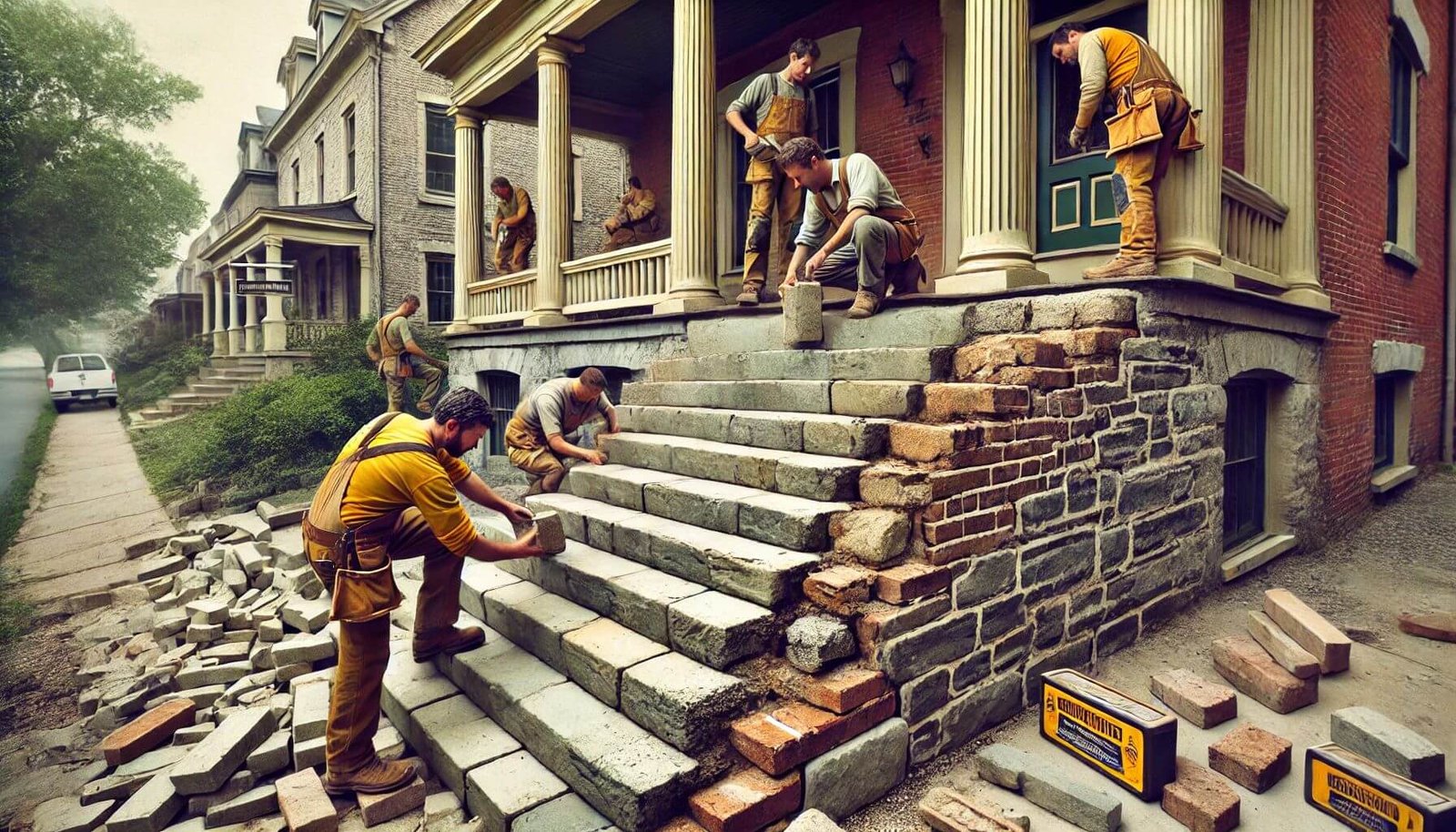How to Restore Century-Old Front Stairs with Modern Masonry
