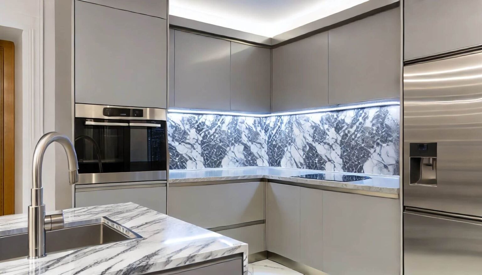 How to enhance your kitchen with elegant marble backsplash - GWS ...