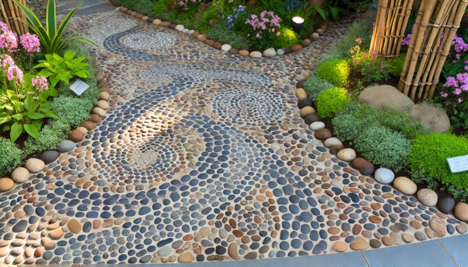 How to Design Your Outdoor with Mojave Tumbled Pebble Mosaic - GWS ...