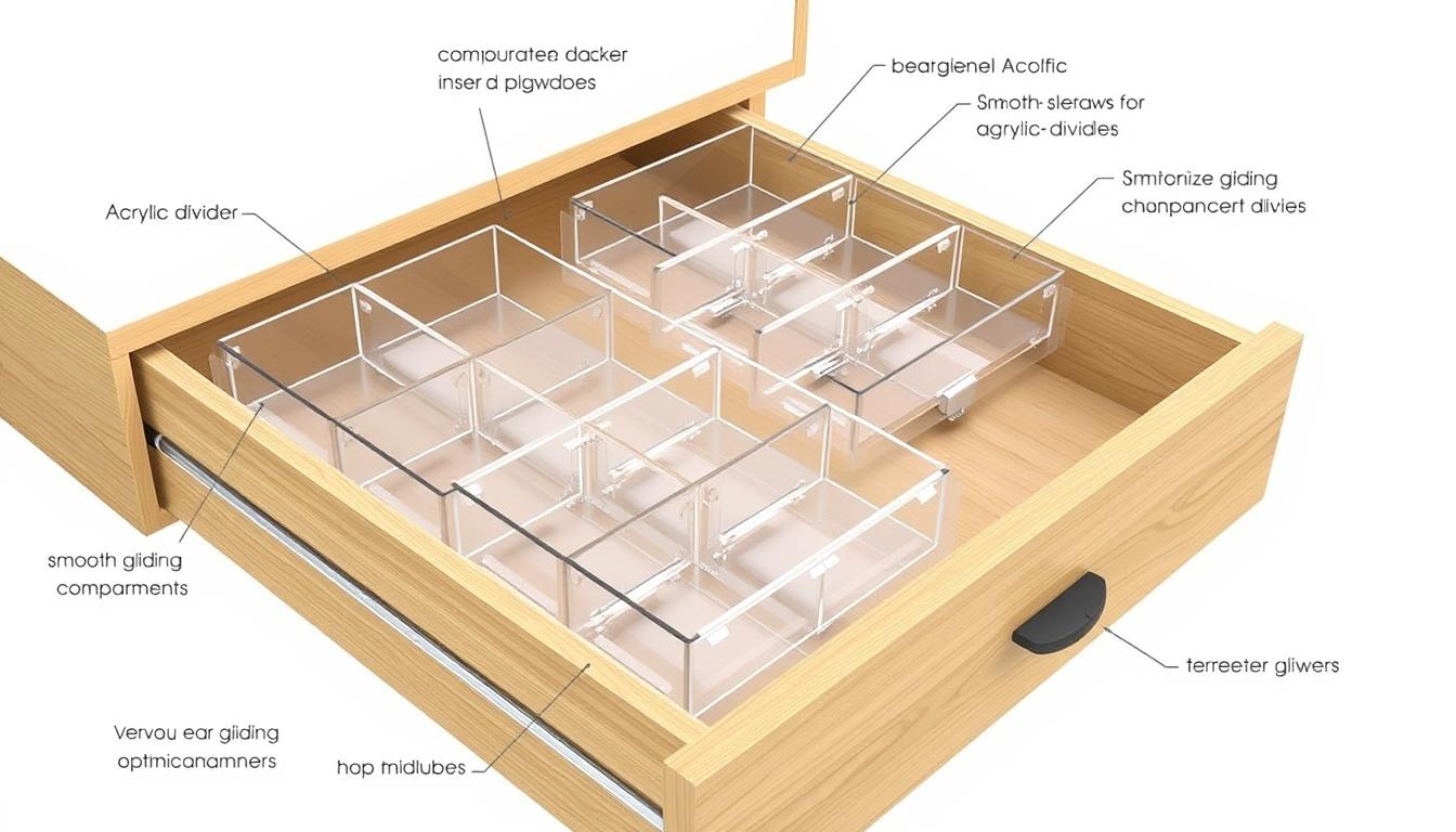 Sliding Double Decker Insert Drawer Organizer for Easy Access