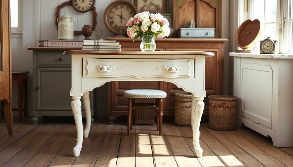 French Country Desk Provincial White Collection