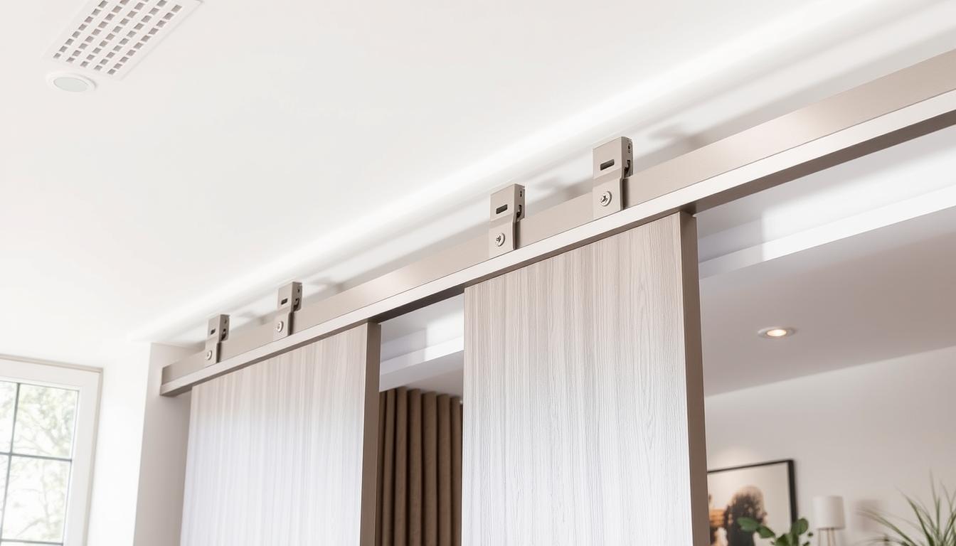 Ceiling-Mounted Sliding Door Room Divider: Space Saver