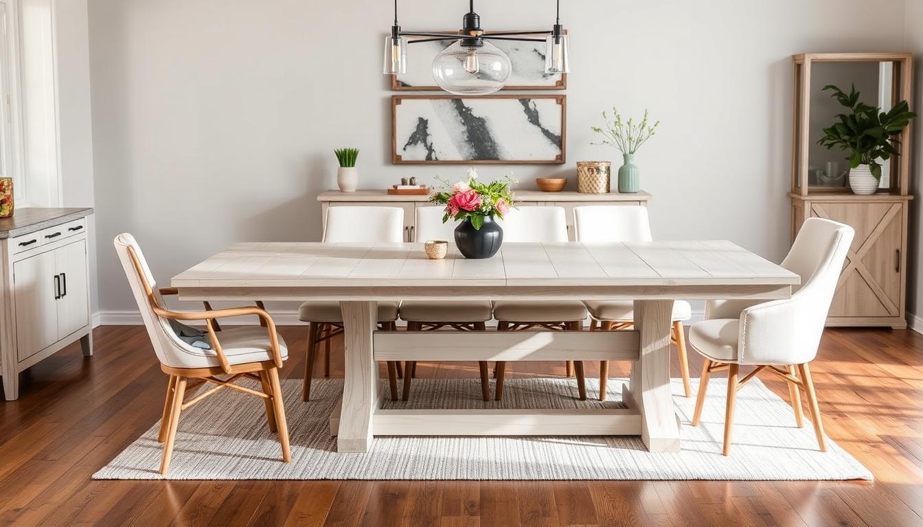 White Wash Dining Room Table: How to Create Modern Farmhouse