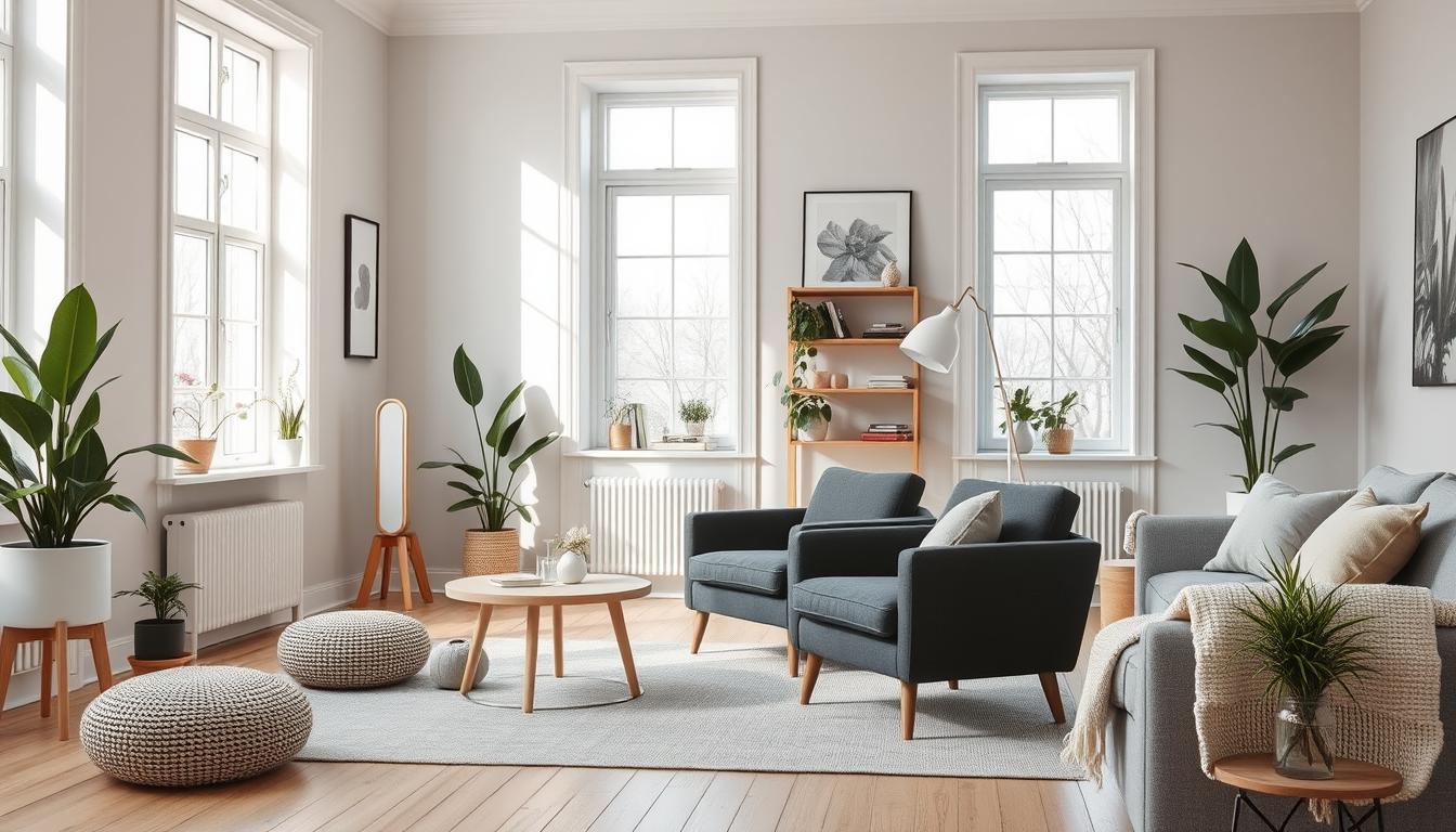 How to Style a Charcole Gray Scandinavian Accent Chair