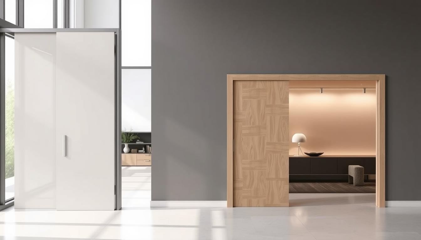 Ceiling-Mounted Sliding Door Room Divider: Space Saver