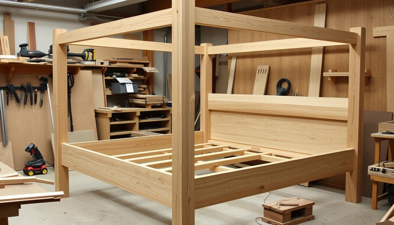 Design Tips: Wood Canopy Bed King Size