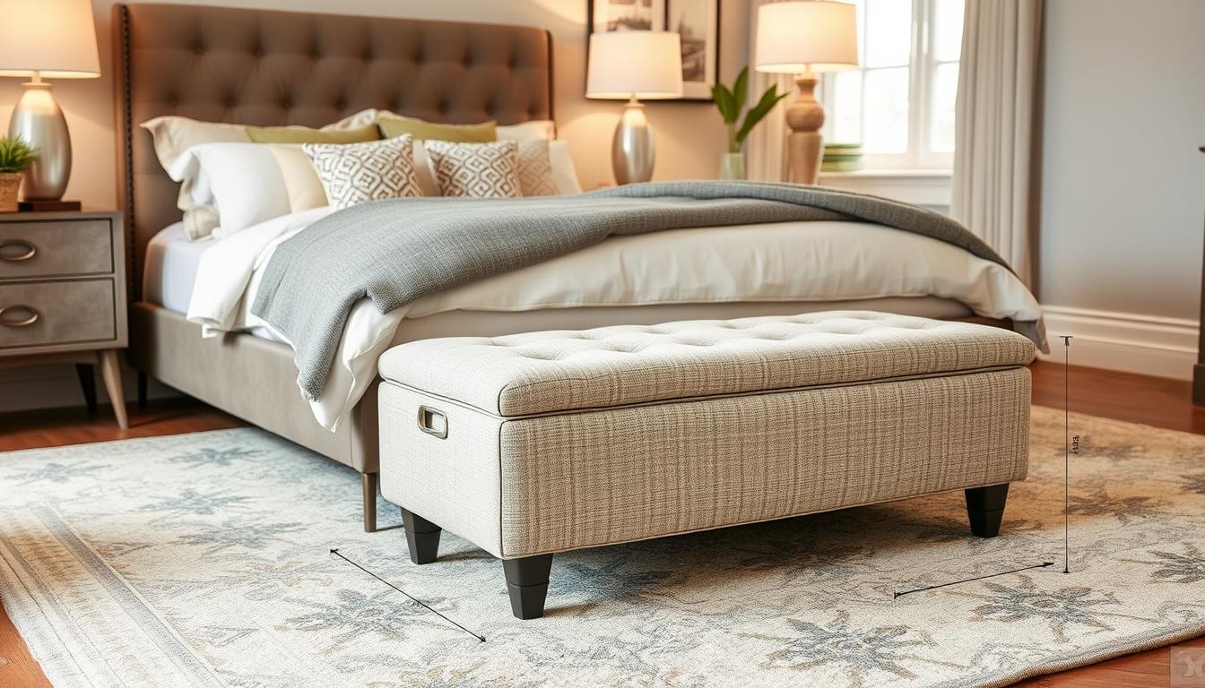 Cozy Boucle Storage Bench for Bed End