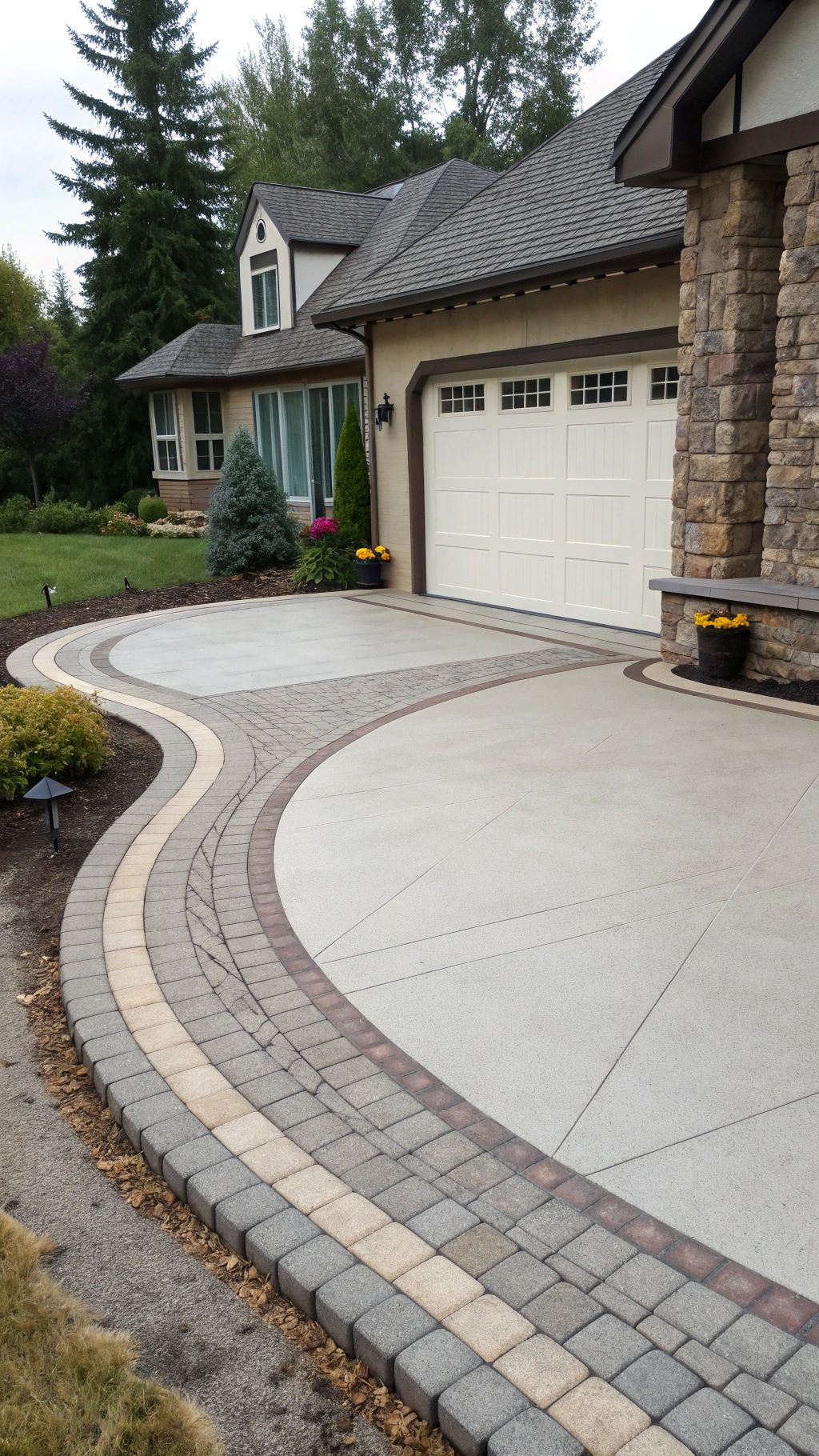 18 Half Circle Driveway Design to Boost Your Curb Appeal - GWS Masonry ...