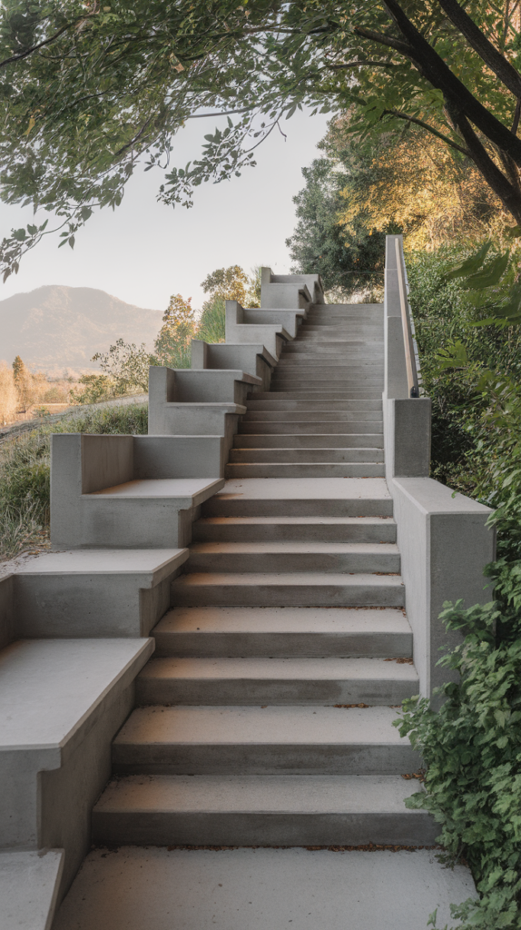 25 Stunning Concrete Front Stairs Ideas to Transform Your Home - GWS ...