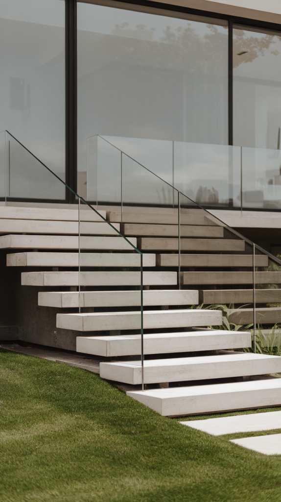 25 Stunning Concrete Front Stairs Ideas to Transform Your Home - GWS ...