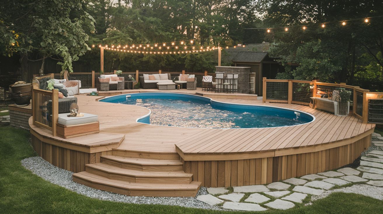 12 Inexpensive Semi-Inground Pool Ideas for Your Backyard - GWS Masonry ...